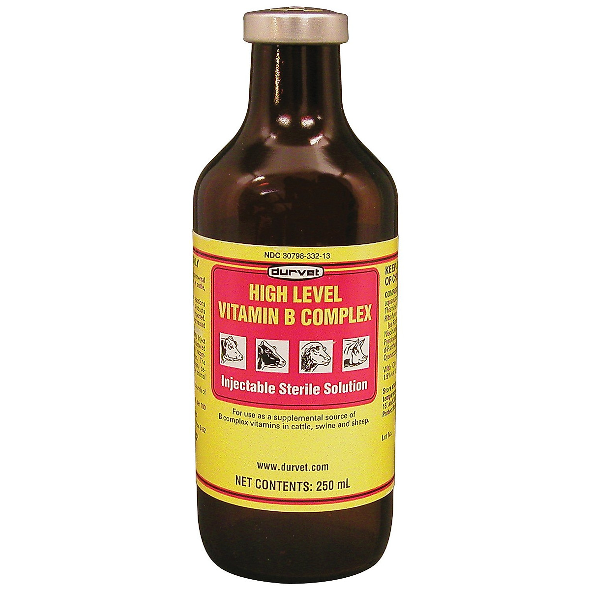 Durvet 101295 High Level Vitamin B Complex Yellow.250Ml