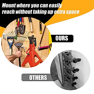 Palksky 8 Pcs Jack Stands Wall Mount Organizer, Car Jack Stands Storge Rack/Hanger/Hook Wall Mount Heavy Duty Stainless Steel Holder Fits 2 & 3 & 5 & 6 Ton Lifting Jack Stands