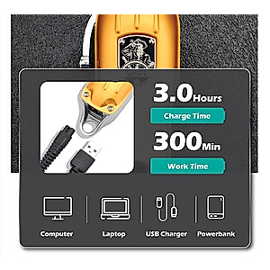 HARUE Hair Clippers for Men, Hair Clipper Professional Hair Trimmer Cordless Hair Cutting Machine Electric Rechargeable Adjustable Trimmer for Men