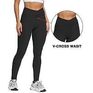 Natural Feelings Buttercloud Cross Waist Leggings for Women High Waist Cross Leggings Yoga Workout PantsTight