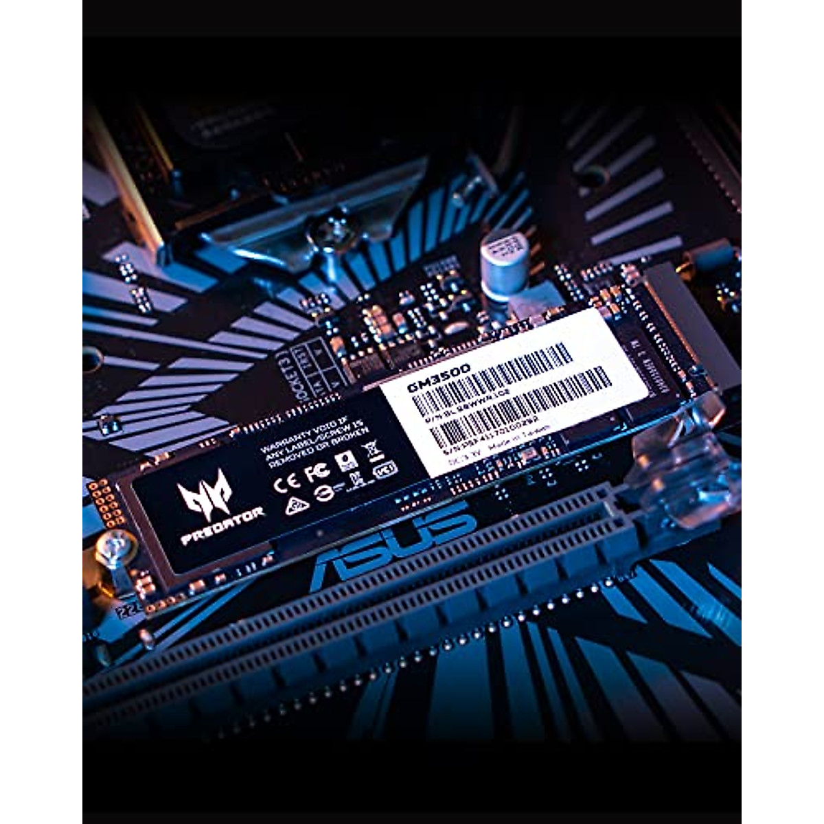 acer Predator GM3500 512GB NVMe SSD - M.2 PCIe Gen3 (8 Gb/s) x 4 Interface Internal Solid State Hard Drive with DDR4 DRAM Cache Up to 3400 MB/s - BL.9BWWR.101
