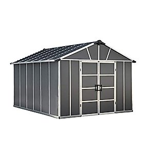 Palram - Canopia | Yukon 11x13 Storage Shed, Gray