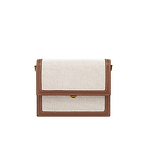 JW PEI Women's Mini Flap Crossbody (Beige Canvas)