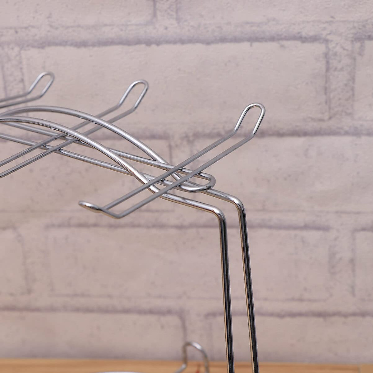 Lurrose Coffee Cups Holder Stand Cup Plate Organizer Metal Mug Tree Cups Coffee Mug Tree Holder Coffee Cup Display Hanger Rack Organizer