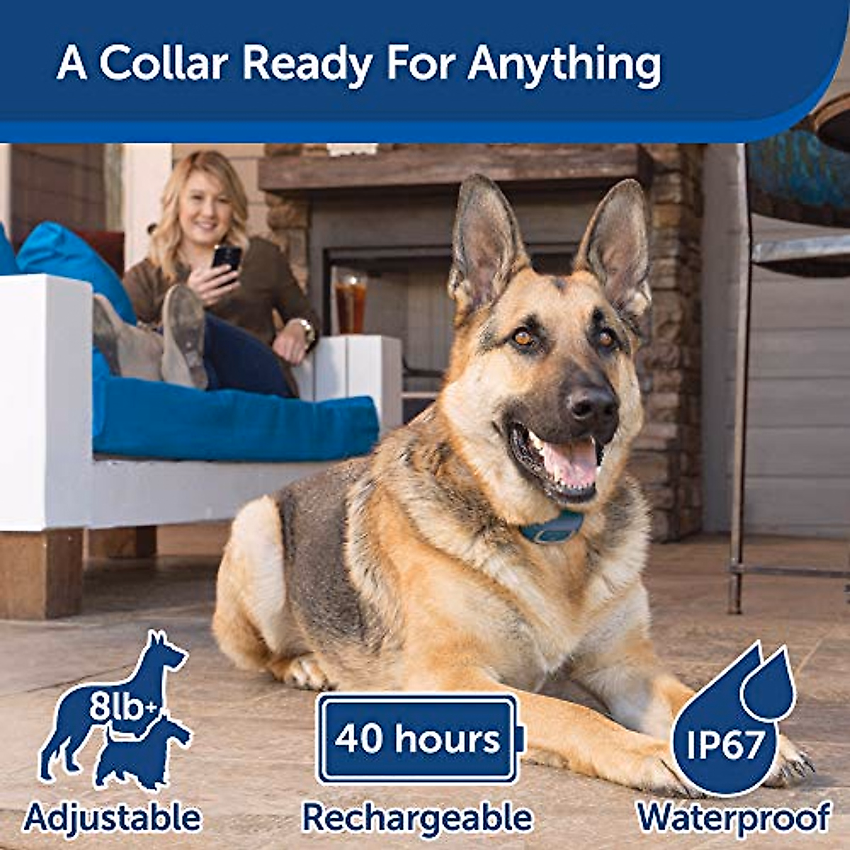 PetSafe SMART DOG Training Collar – Uses Smartphone as Handheld Remote Control – Tone, Vibration, 1-15 Levels of Static Stimulation – Bluetooth Wireless System – All in One Pet Training Solution