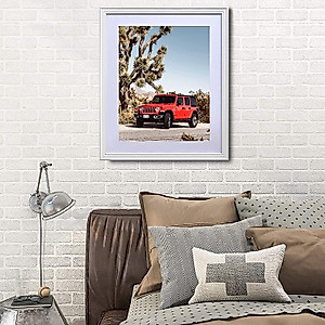 skyDrama 20x24 Picture Frame White PS Material, Display 16x20 Photo without Mat or 20x24 Poster with Mat, Light Weight High Transparent 20by24 Frame for Wall - 20"x24"/White/1Pack