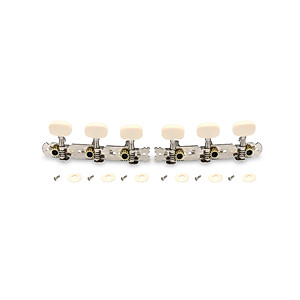 Metallor 3 on a Plank Guitar Tuning Pegs Chrome Plated Machine Heads Tuning Keys Tuners Single Hole for Classical Guitar 3L 3R. (G326)