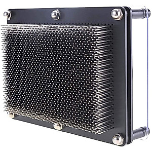 AIXICWXI 3D Metal Pin Art Toy 3D Art Sculpture Metal Pin Hand Face Model Office Decoration Desk Toy Challenge Senses Sculpture Pins Craft Toys for Kids and Adult