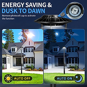 ADUB 150W LED Post Light, 21,000 LM, DLC ETL Listed, LED Parking Lot Light 320W 250W 200W Adjustable, LED Shoebox Light 5700K 5000K 4500K