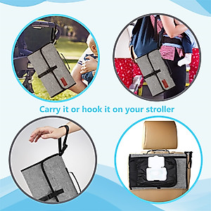 Portable Diaper Changing Pad, TOPGOOSE Large Capacity Baby Diaper Changing Mat with Waterproof & Easily Cleanable Folding Travel Mat Station Diaper Bag, Newborns Essentials, Baby Shower Gifts