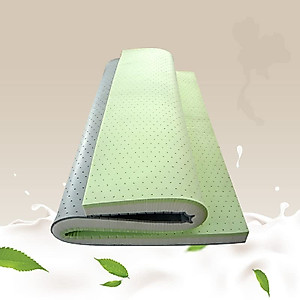 QQCC Mattress Topper Thai Natural Latex Mattress Soft Sleeping Bed Topper Memory Japan Tatami Mat Mattress (Color : 120x200x5 cm, Size : 15)