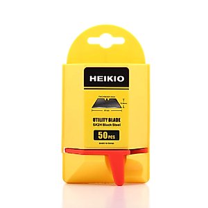 Utility Knife Blades 50-Pack, SK2H Black Carbon Steel, Standard T-Shape Replacement Blades for Most Cutter Knives-61 x 19 mm