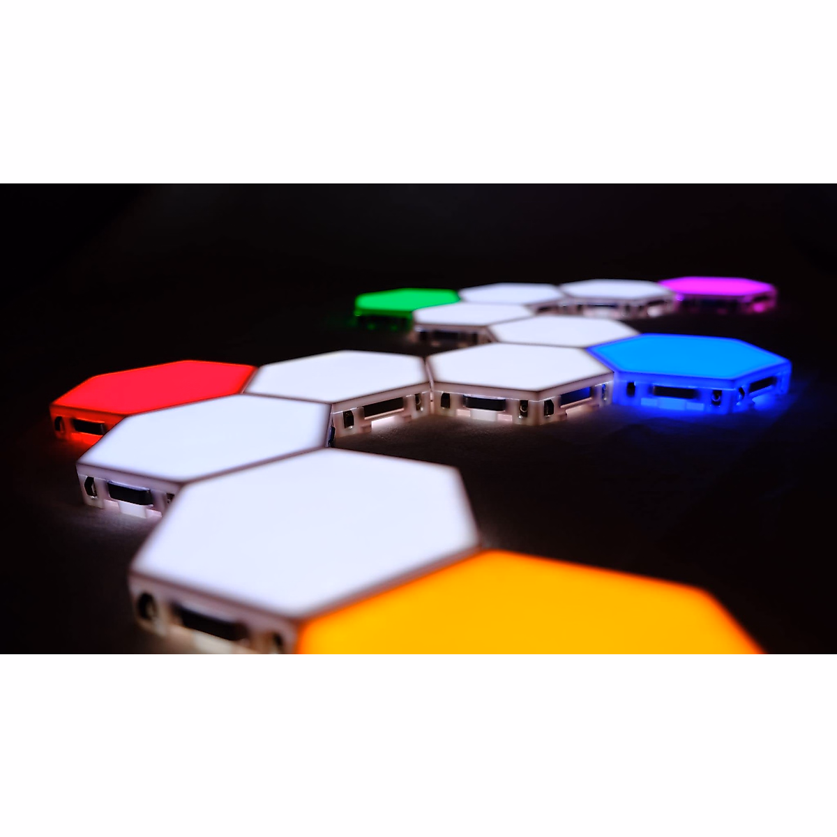 Penophiary RGB Color Changing Hexlight Modular Touch Lights Panels Wall Lighting Night Light Magnetic Hexagonal Honeycomb LED (6 Pcs)