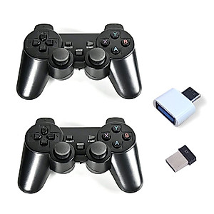 DECI Powkiddy X55 Handheld Retro Gaming Console with 20000 Games, 16G+128G 5.5 Inch Video Arcade Emulator with Storage Handbag Bag, 2.4G Wireless Gamepad, Tempered Glass Screen Protector