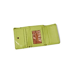 HOBO Jill Mini Wallet for Women - Leather Construction with Snap Closure, Polyester Lining, Classy and Elegant Look Celery One Size One Size