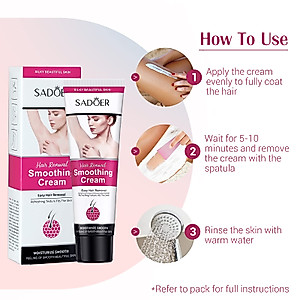 Shinowa Hair Removal Cream, Gel Painless Flawless Depilatory Cream, Gentle Soothing Hair Removal for Women Girl Arms Legs Body Underarms, Suitable for All Skin Types, 1 Pack