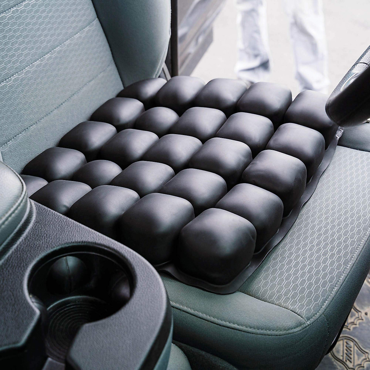 Air Seat Innovations Seat Cushion: Office Chair, Wheelchair, Car or Truck Driver Seat Pad - Lower Back, Coccyx and Sciatica Pain Relief, 18” x 16”