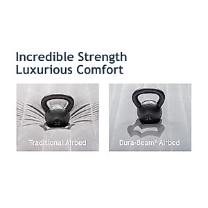 Intex Comfort Plush Elevated Dura-Beam Airbed with Internal Electric Pump, Bed Height 22", Queen Grey