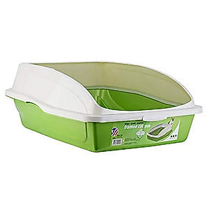 Van Ness Pets Large High Sided Cat Litter Box with Frame, Blue, CP4