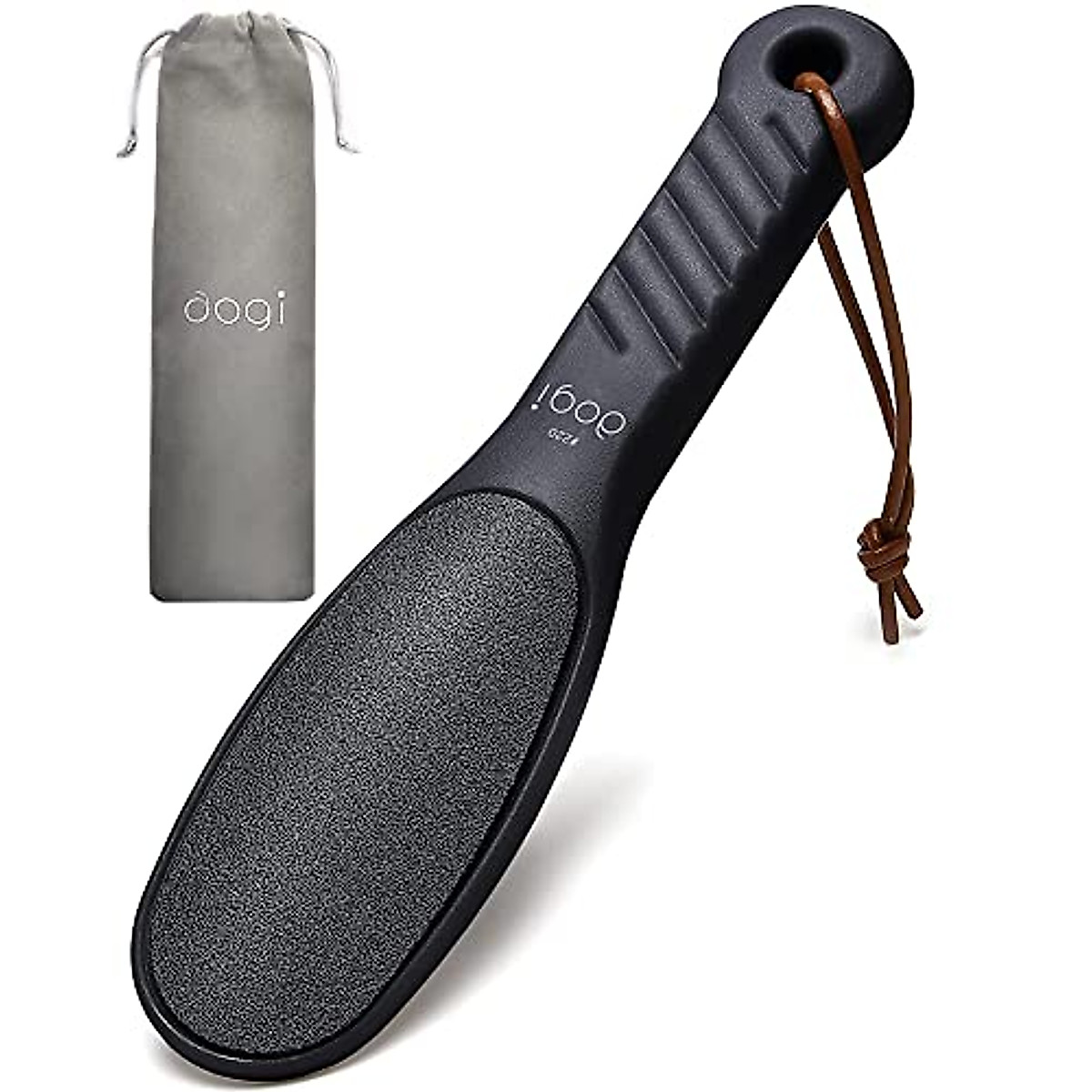 aogi Foot rasp Pedicure Foot File - Removes Damaged and Hard Skin, Avoids Callus Buildup – Gentle, Fine File for at-Home Professional Treatment (Black, Waterproof, Comes with Original Pouch)