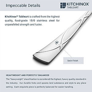 Kitchinox Flatware, Service for 4/20 Piece Set, Willow Sand