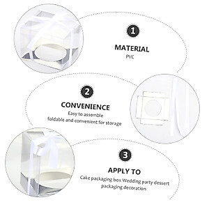 BESTOYARD 24 pcs cake box cupcakes containers clear container with lid candy takeout containers cake carrier holder cake containers with lids mini cupcake baby pvc carrying case Pretty