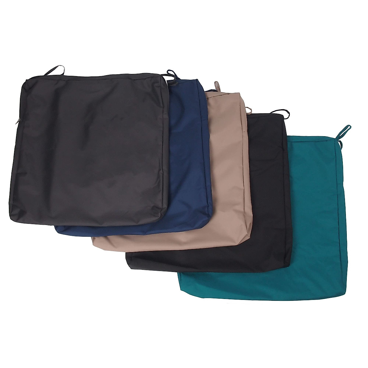 Leeymoo Water Repellent Patio Seat Cushion Covers, Outdoor Seat Cushion Covers-Only Covers (20"x20"x2" 2 Pack Grey)