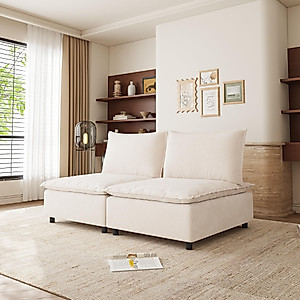 VASOENY 69.3" Loveseat Sofa, Chenille Fabric Love Seat Couch, Comfy 2 Seater Sofa, Modern Leisure Loveseat Couches for Bedroom, Office, Living Room and Apartment