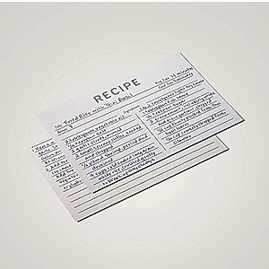 Jot & Mark Recipe Cards 4x6 Inches Blank Double Sided, 50 Count (Modern Minimal)