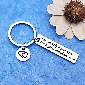 Great Grandma Gift Keychain First Time Great Grandma Gifts Mothers Day Baby Shower Party Gift Promoted to Great Grandmother Jewelry Great Grandparents Baby Announcement Gift Great Grandma to Be Gift