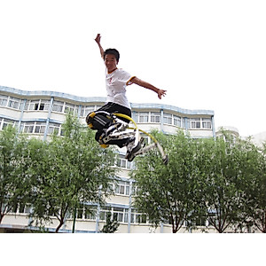 Skyrunner Adult Kangaroo Shoes Jumping Stilts Men Women Fitness Exercise (155~200 Ibs/70~90kg) Bouncing Shoes (Black)