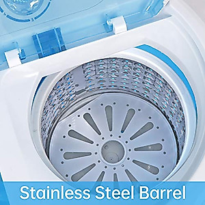 ZENY Portable Clothes Washing Machine Mini Twin Tub Small Laundry Washer Aparment Spin Dryer 9.9lbs Capacity Lightweight for Dormitory, RV