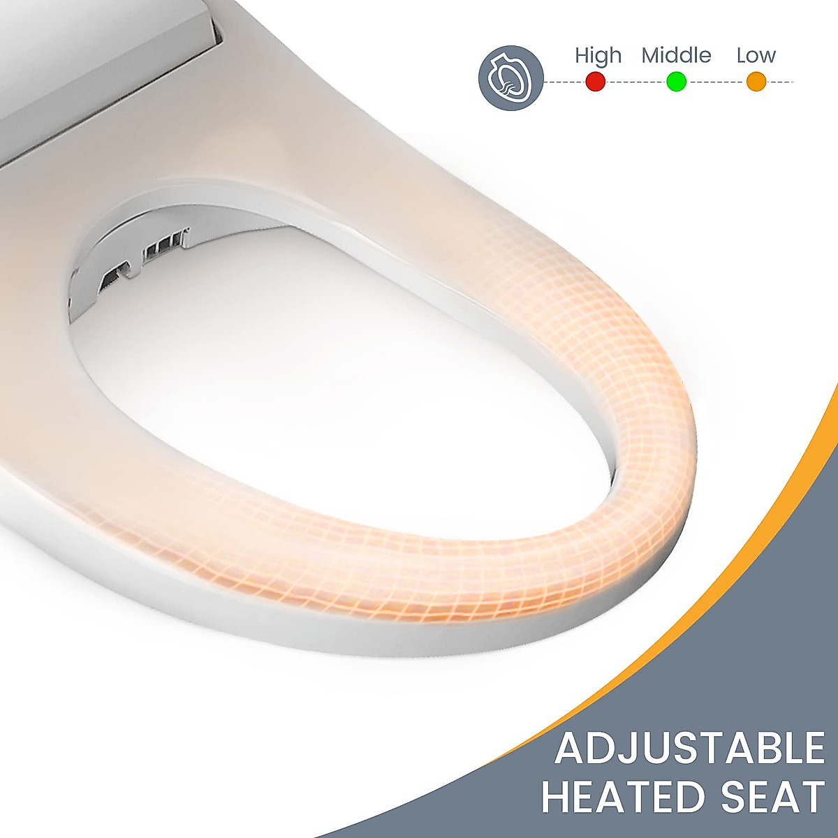 ZMJH ZMA201S Elongated Electronic Bidet Toilet Seat, Unlimited Warm Water, Vortex Wash, Heated Seat, Warm Air Dryer, Rear and Front Wash, Remote Control, LED Light, Smart, Need Electrical, White