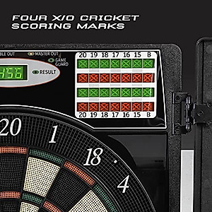 Arachnid Titanium 5400 Electronic Dartboard and Cabinet, Black