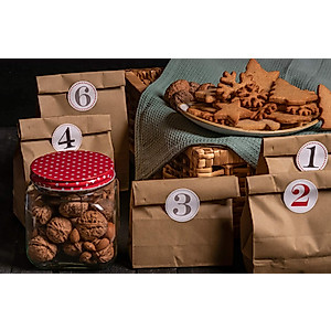 BagDream 4lb 5x2.95x9.45 Inches 100Pcs Kraft Paper Bags, Snack Bags, Bread Bag, Craft Bags, 100% Recycled Kraft Paper Brown Lunch Bags with White Dot