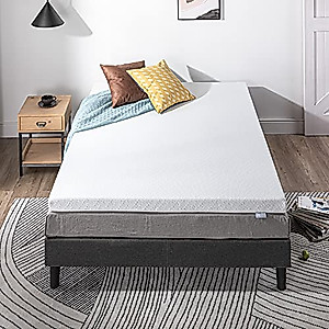 ZINUS 3 Inch Ultra Cooling Gel Memory Foam Mattress Topper with Cooling Cover, CertiPUR-US Certified, Queen, White