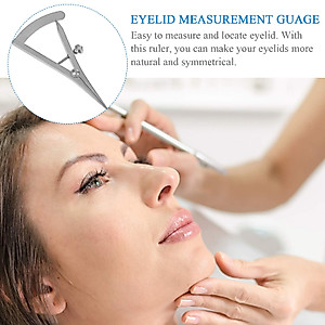 Caliper Bone Caliper Stainless Steel Eye Measuring Ruler Measurement Gauge Ophthalmic Ruler Double Eyelid Surgery Ruler, Straight