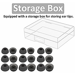 9 Pairs Ear Tips Compatible with JBL Tune 230NC TWS in-Ear Headphones, S/M/L 3 Size Silicone Eartips Earbuds Ear Buds Gel Wings Skin Accessories Compatible with Soundcore Life Series - Gray