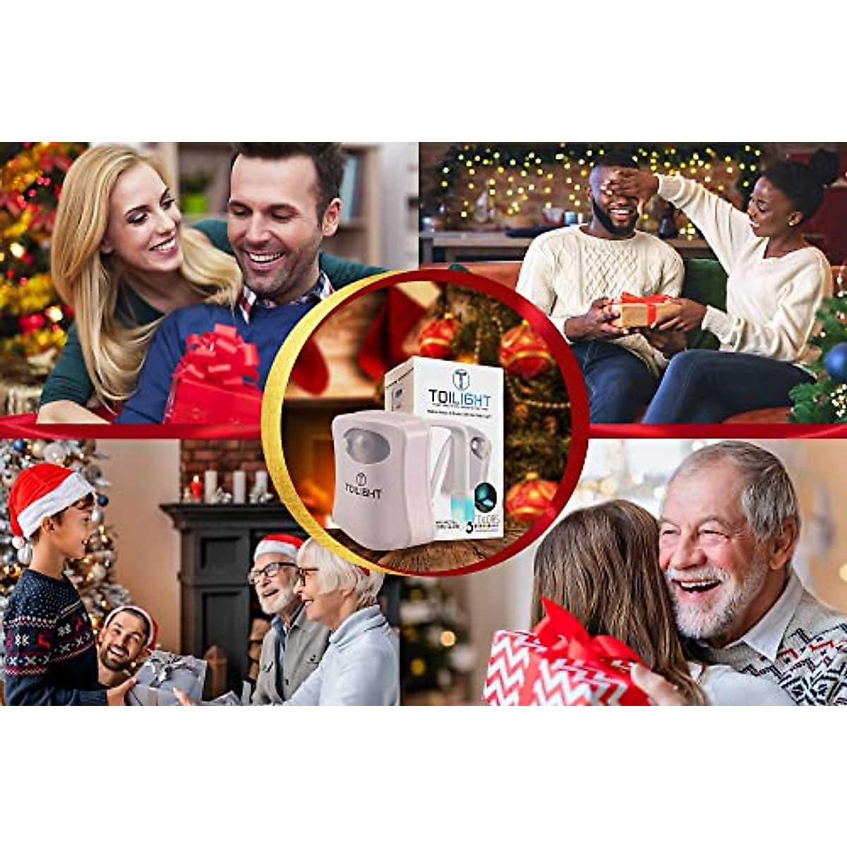 The Original Toilet Night Light Tech Gadget. Fun Bathroom Motion Sensor LED Lighting. Weird Novelty Funny Birthday Gag Stocking Stuffer Gifts Ideas for Him Her Guy Men Boy Toddler Mom Papa Brother