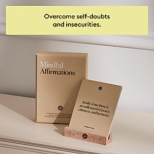 Intelligent Change Mindful Affirmations, 52 Positive Affirmation Cards for Women with Display Stand, Daily Affirmations for Inspiration, Mindfulness & Self Care, Unique Gifts for Women and Men