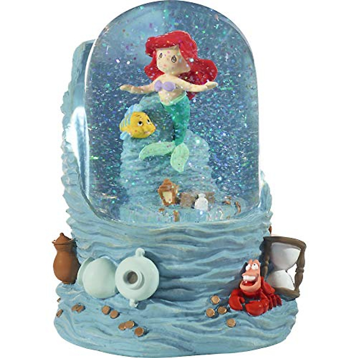 Precious Moments 201114 Disney Showcase The Little Mermaid Sea Treasures Ariel Resin/Glass Musical Snow Globe
