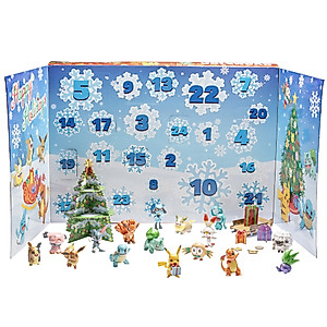 Pokemon 2024 Holiday Advent Calendar for Kids, 24 Gift Pieces - Includes 16 Toy Character Figures & 8 Christmas Accessories - Ages 4+
