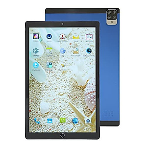 AUHX Tablet PC 10.1 Inch Blue 1920 X 1080 6GB RAM 128GB ROM Online Video Tablet (US Plug)