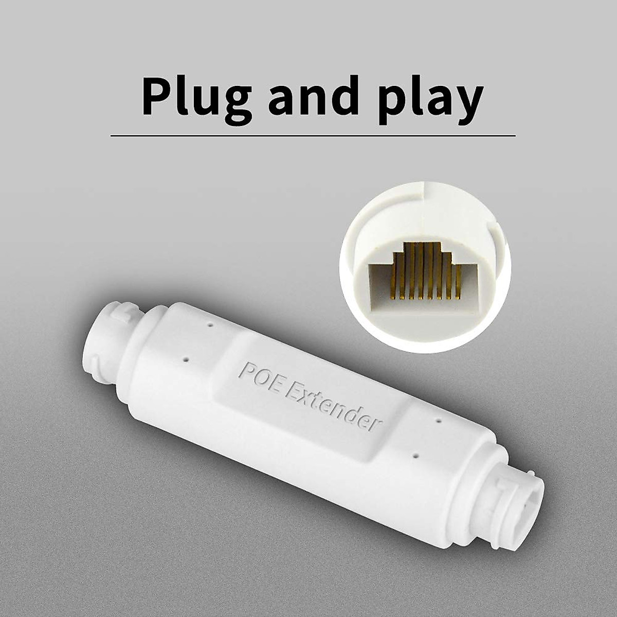 PoE Extender, 10/100Mbps, Outdoor IP66 Waterproof, 1 Channel PoE Repeater, PoE Amplifier, PoE Booster, Comply with IEEE 802.3at / 802.3af, Plug and Play