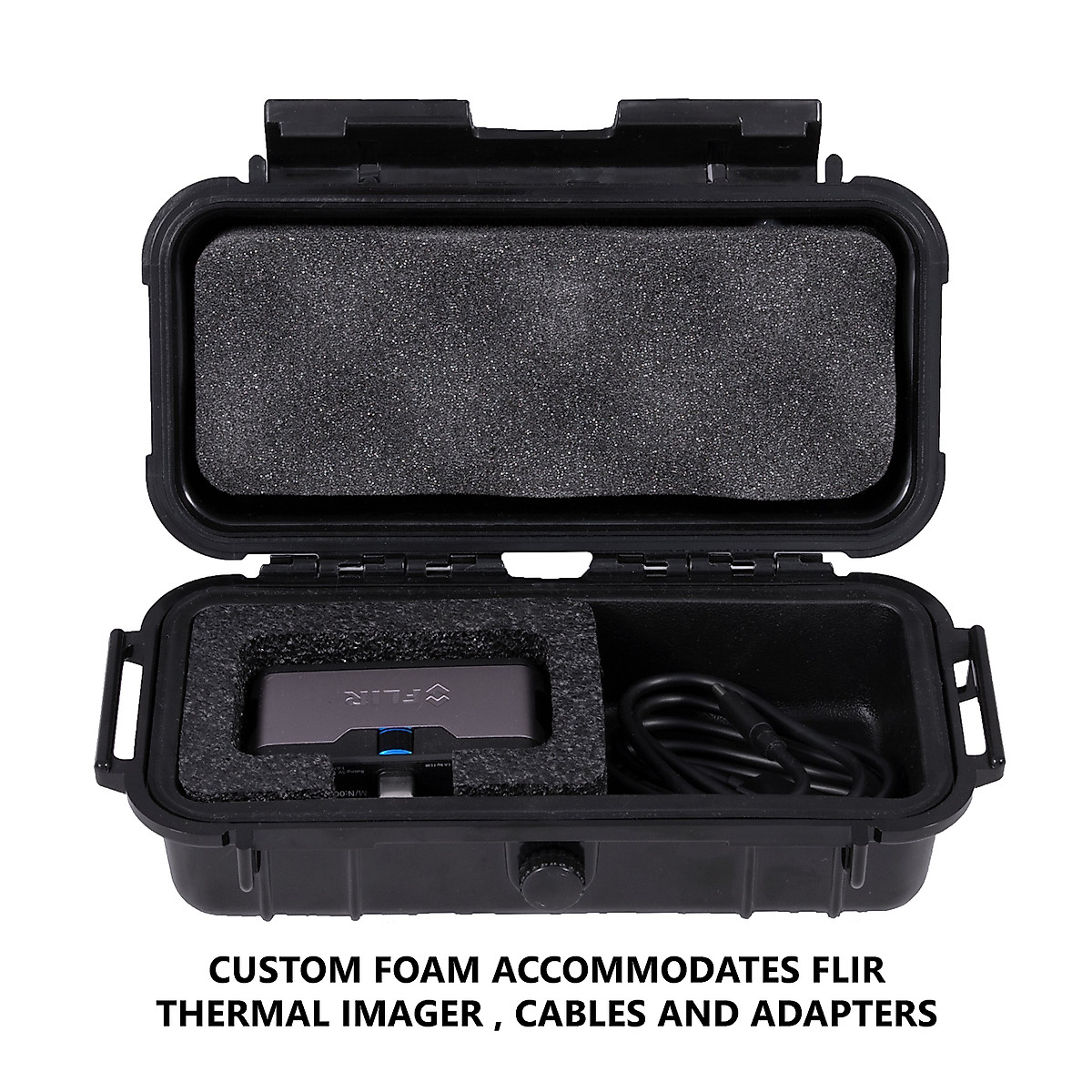 CASEMATIX Thermal Camera Case Compatible with FLIR One Pro and Gen 3 Thermal Imager Topdon Tc002C Fluke TC01B TC01A Thermal Imaging Cameras for IOS and Android, Waterproof Case Also Fits Cables