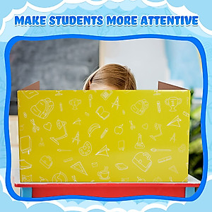 24 Pack Shields for Student Desks Test Desktop Dividers Cardboard Large Privacy Folders Classroom Testing Shields Trifold Standard Privacy Dividers Shield for School Office, 12 x 54 Inch