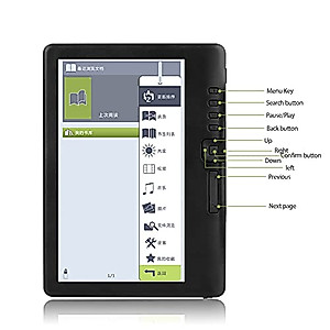E-Book Reader Music Video Playback Reading 250cd/m 2 TFT Color Screen Intelligent Digital Reader Home Supply 16GB