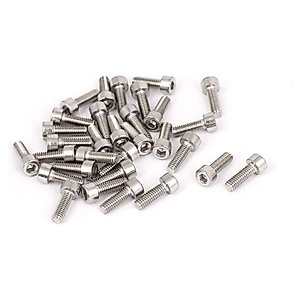 100 Pcs M4-0.7x16mm Stainless Steel Hex Socket Head Cap Screws Bolts Inner Hex Socket Bolt DIN 912