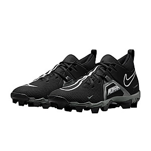 Nike Alpha Menace 3 Shark Men's Football Cleat (us_Footwear_Size_System, Adult, Men, Numeric, Medium, Numeric_12), Black/Iron Grey/White