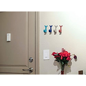 Zeckos Set of 4 Cast Iron Flipping Fish Decorative Wall Hooks Coastal Décor Beach Towel Hanging Decor Rustic Key or Coat Rack